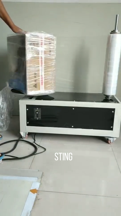 Small Automatic Carton Box Pallet Stretch Film Wrapper Wrapping Machine ...