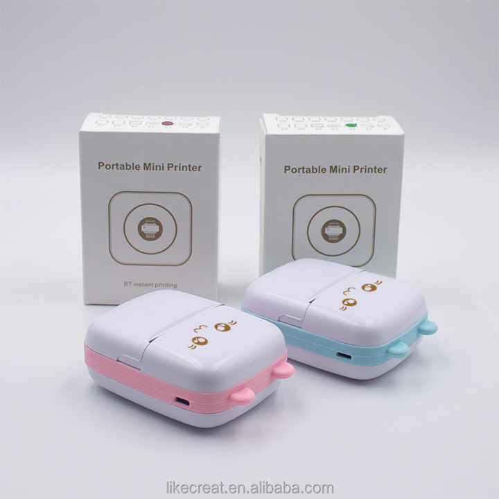 Mini Portable Printer Pocket Wireless Smart Inkless Printer Label Photo ...