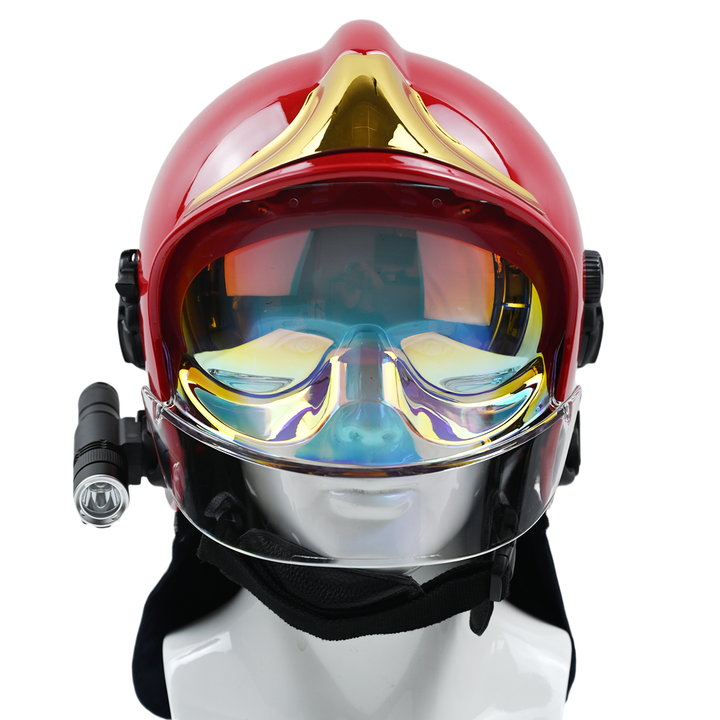 ANBEN FIRE Visor emas helm pemadam kebakaran, perlengkapan keselamatan ...
