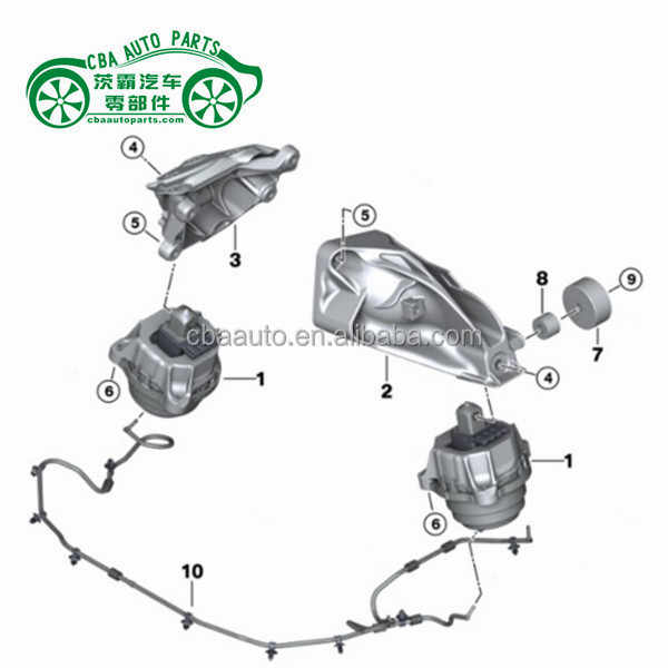 Left and Right Anti Vibration Motor Mounts 22116860489 22116860490 ...