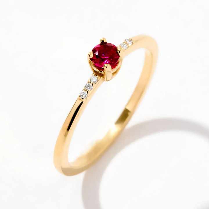 14k Gold Diamond Birthstone Promise Ring Designer Fashion Fine Jewelry ...