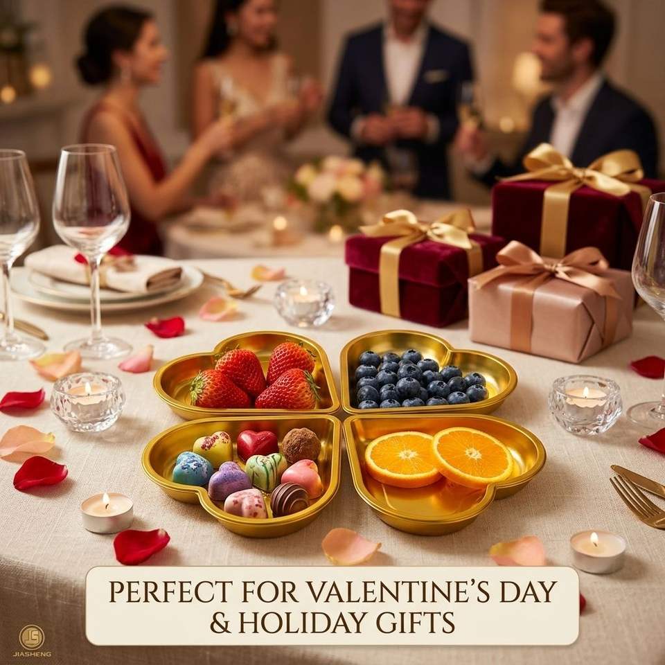 Food Grade Plastic Factory Custom Logo Printed Heart Shaped Dessert ...