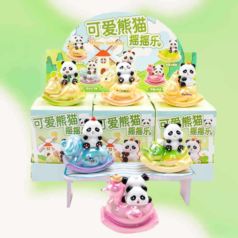Wobbly Panda Blind Box-Cute Resin Bobble Figurine with Wobble Bottom ...