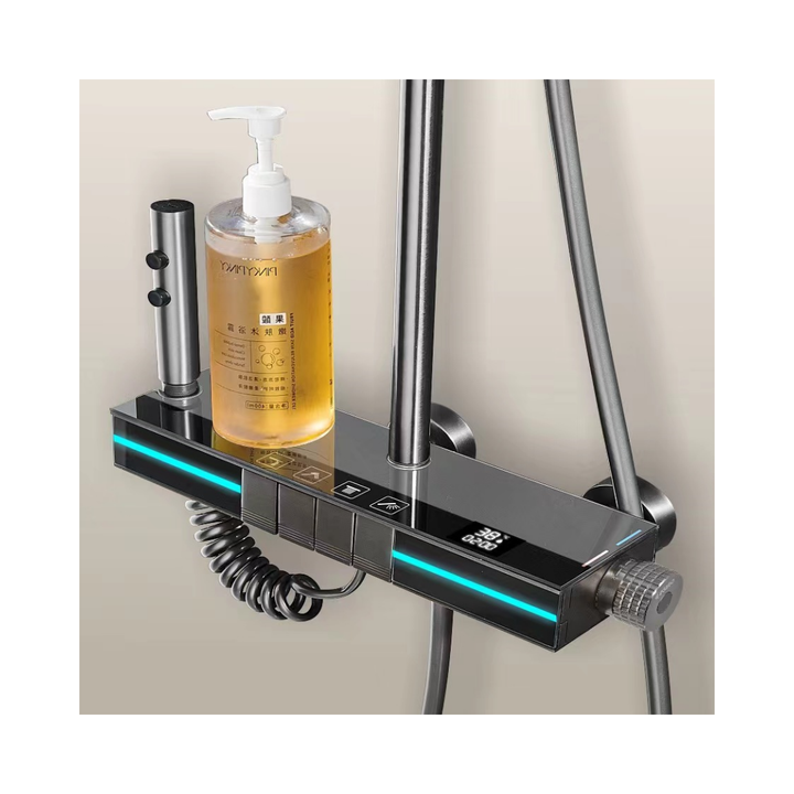 Led Digital Piano Shower System Faucets Quality Brass Hot Cold Bathtub ...