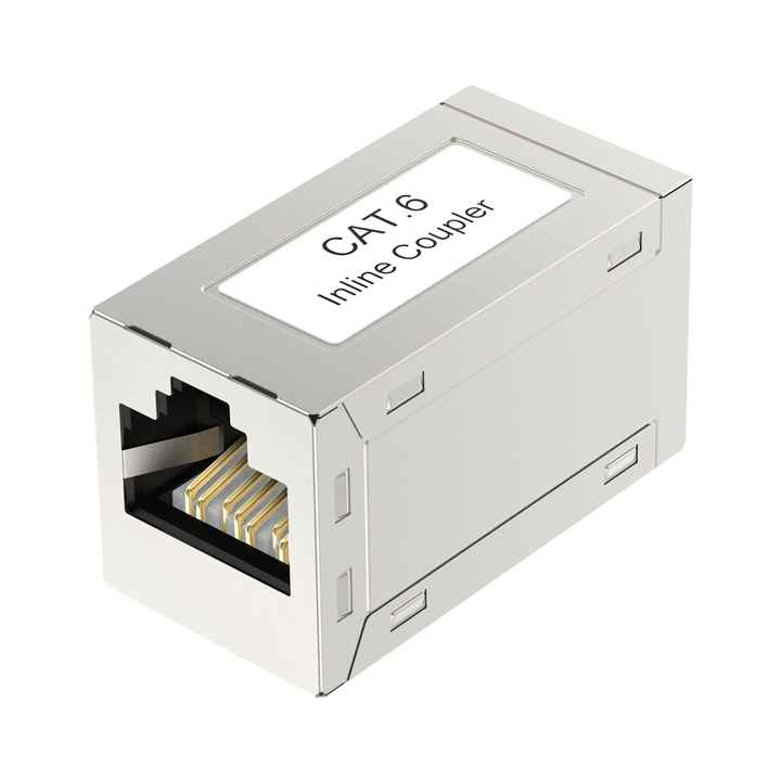 CAT7 Ethernet Female to Female Connector 10Gbps RJ45 STP Shielded Gold ...
