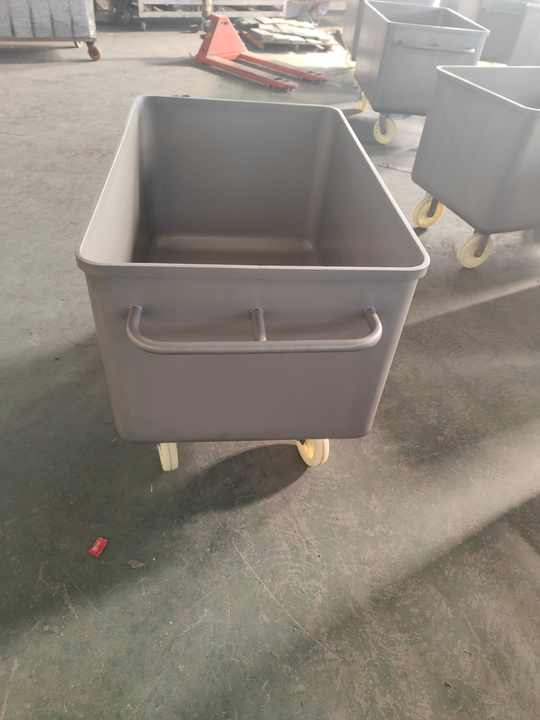 200L Food Grade Stainless Steel Meat Trolley Bin Cart Truck New ...