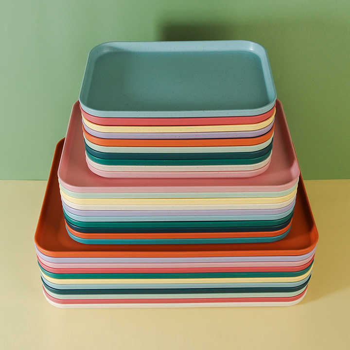 Modern Serving Trays - Customizable, Eco-Friendly Melamine