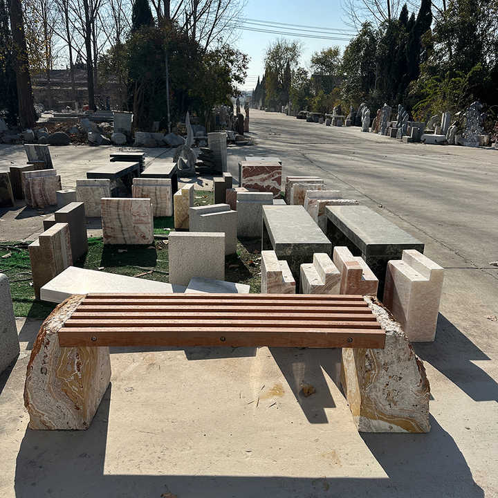High Quality Modern Designed Marble Bench Basalt Granite Stone Bench ...