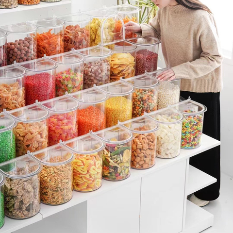 High clear Tritan BPA free plastic acrylic candy container from ecobox ...