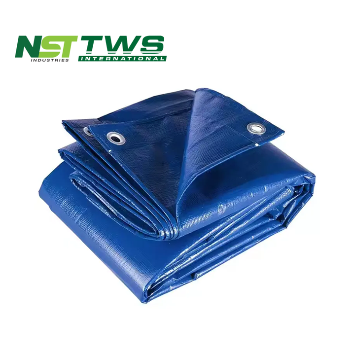 Blue PE Tarpaulin Swimming Pool Cover Textile Canvas Outdoor Waterproof Anti-UV Plastic Sheet ...