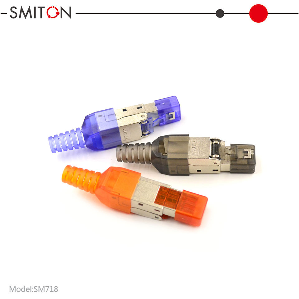 FTP Modular Plug RJ45 Cat6A Cat7 STP Modular Plugs Toolless Connectors ...