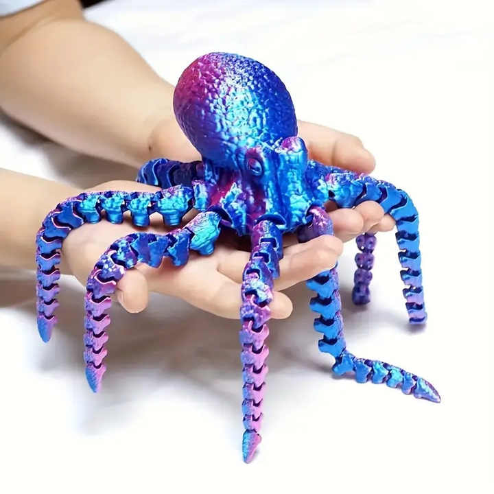 3D Printed Octopus Toys for Car Decoration - Flexible & Fun