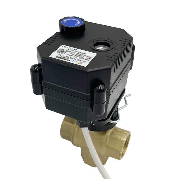 12V 3-Way Electric Motorized Ball Valve for Water Control ODM