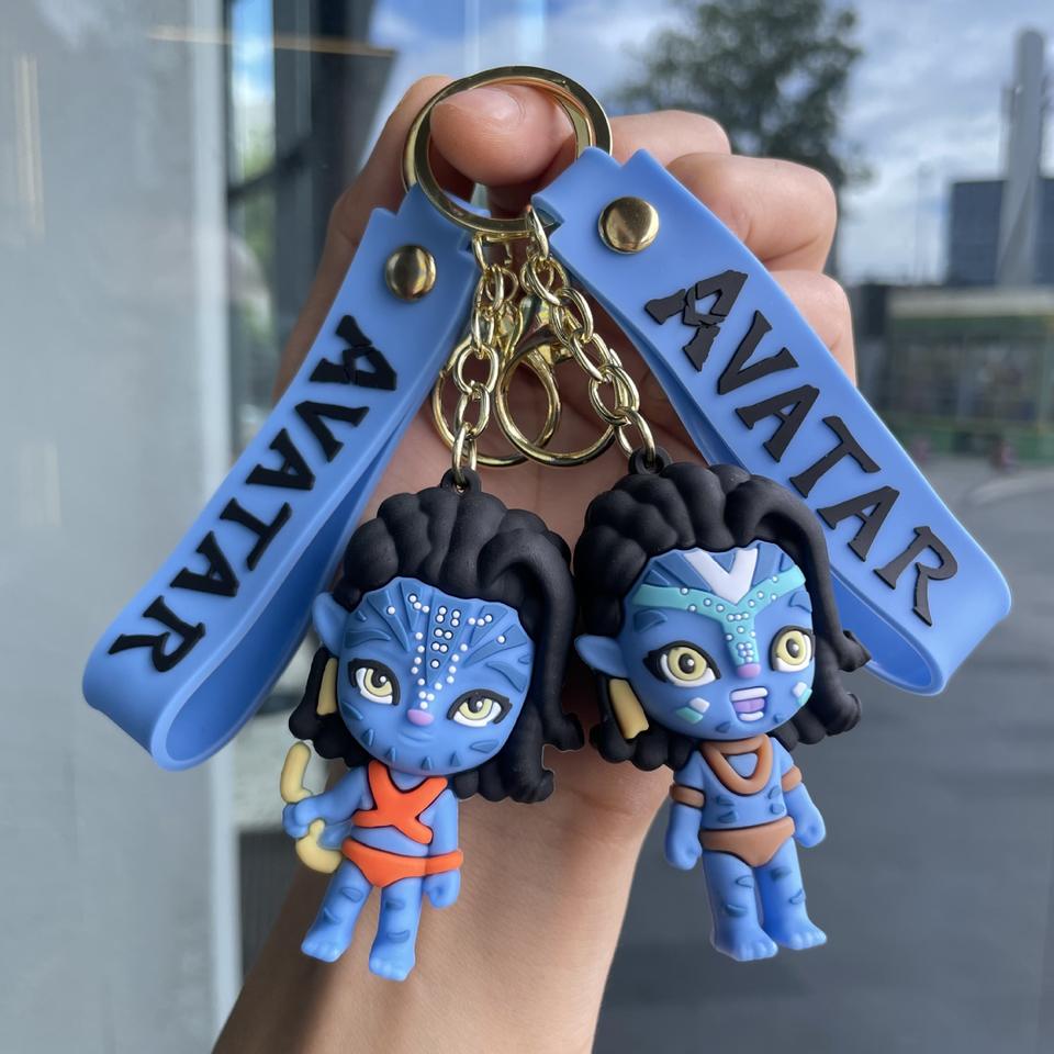 Cartoon Avatar Anime Character 3D Keychain Cute Soft Rubber PVC ...