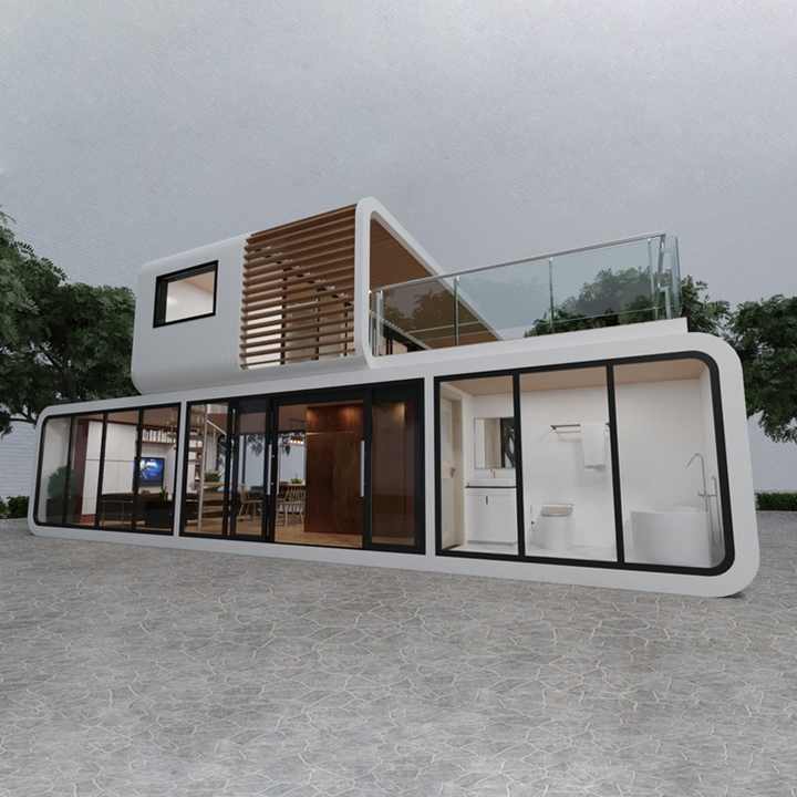 Lujo 20ft/40ft Prefab House Modulat Tiny Homes Steel Container Apple ...