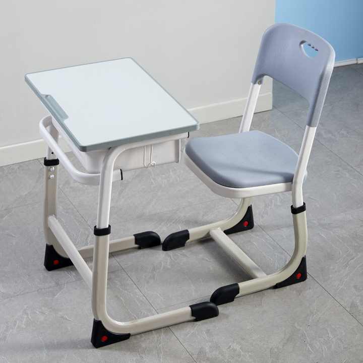 Modern Metal Student Desk Chair Set Adjustable Height Durable Home ...
