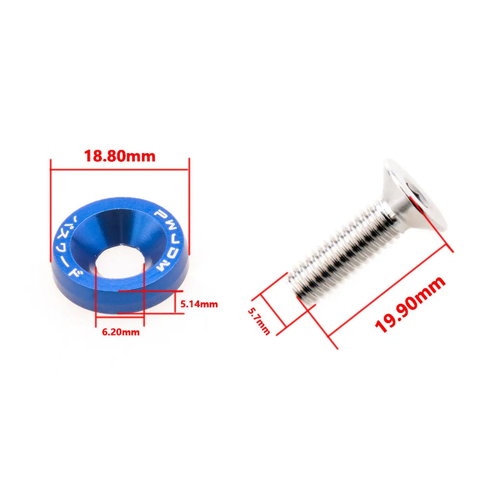 Car Modified Hex Fasteners Fender Washer Bumper Engine Concave Screws ...