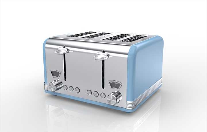 4 Slice Extra Wide Slot Bread Toaster - Reheat & Defrost