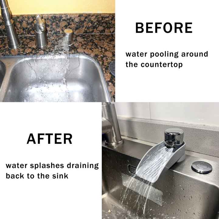 Universal 4° Angled Overflow Spout Extender Silicone Dishwasher Air Gap ...