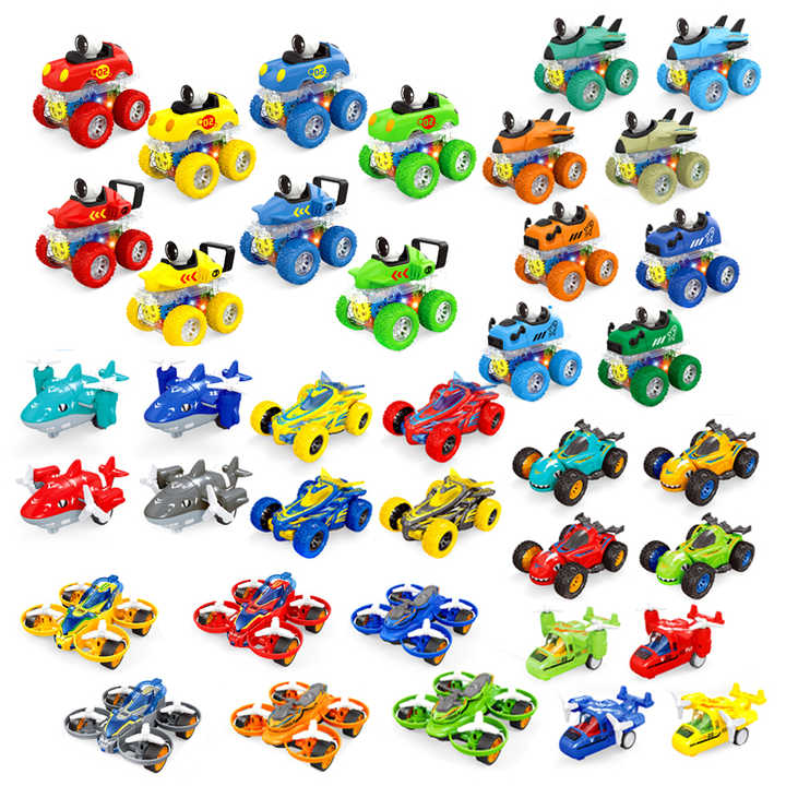Plastic Friction Toy Vehicles Drone Dinosaur Stunt Car 360 Degree ...