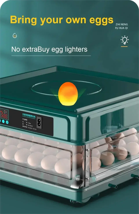 Chicken Eggs Incubator Poultry Incubator Egg Hatching Machine Mini Dual Power Egg Incubator for ...