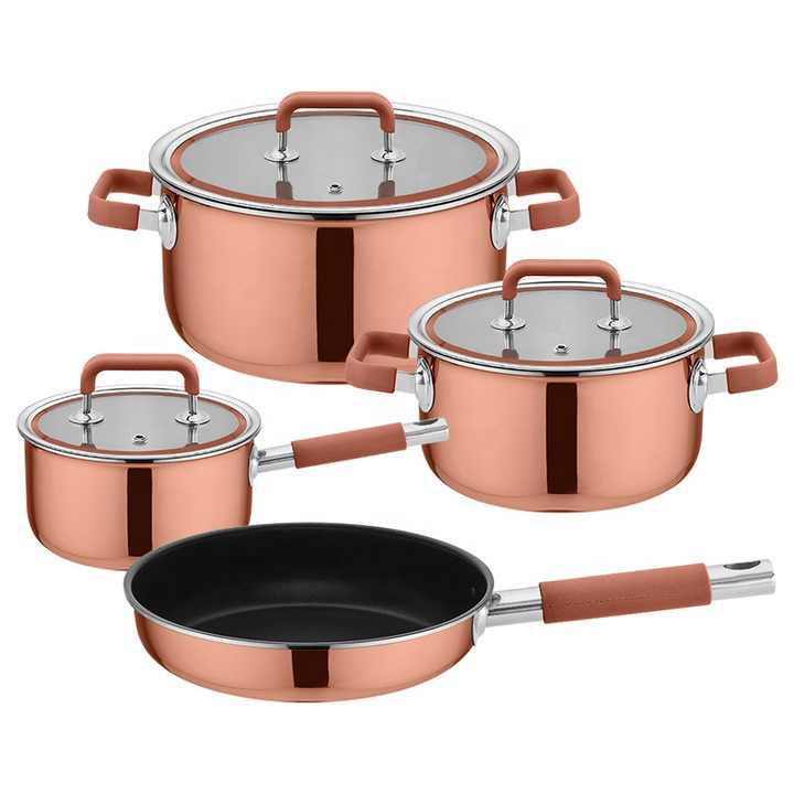Luxury Design Copper Triply 304 Stainless Steel Cooking Pot Cookware ...