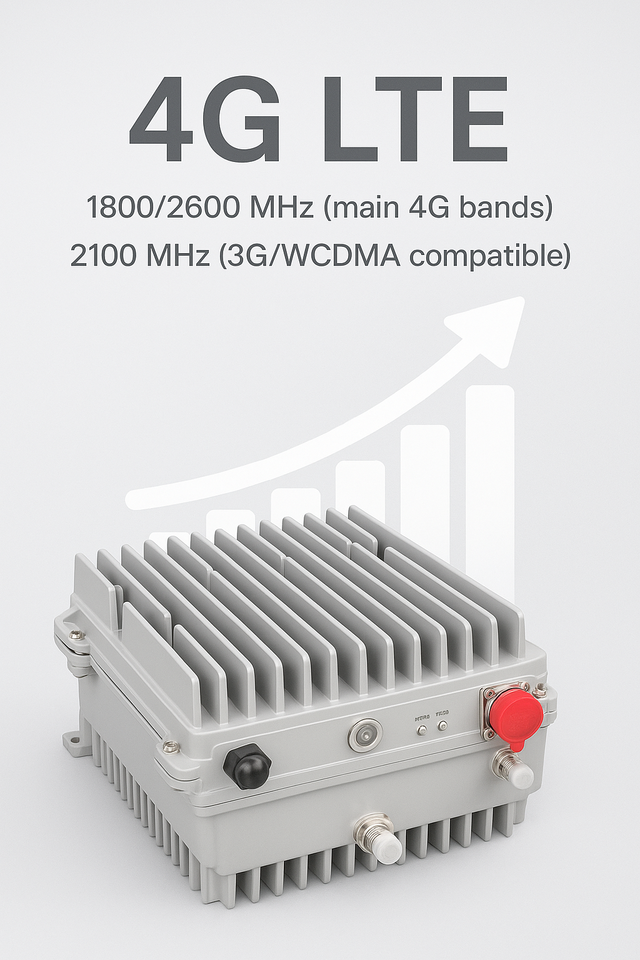 Inline-boosterl 2G 3G 4G 10W 3 Band Selectable Long Distance Digital ...