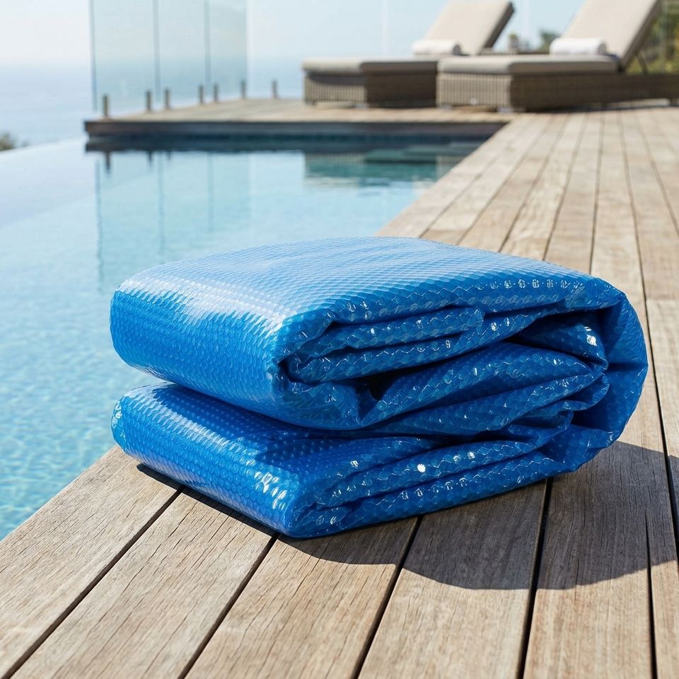 UV Resistant Blue Bubble Pool Solar Cover Heat Retention Blanket to ...