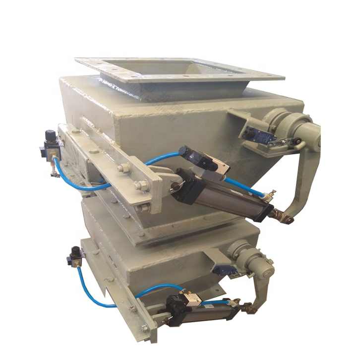 Double Flap Gate Valve with Pneumatic Actuator for Ash Discharge