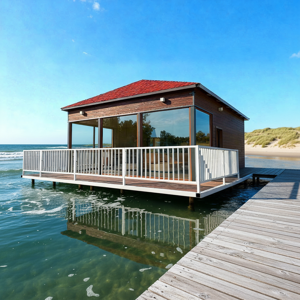 Prefab Villa House 3 Bedroom Triangle Steel Structure Eco-Friendly ...