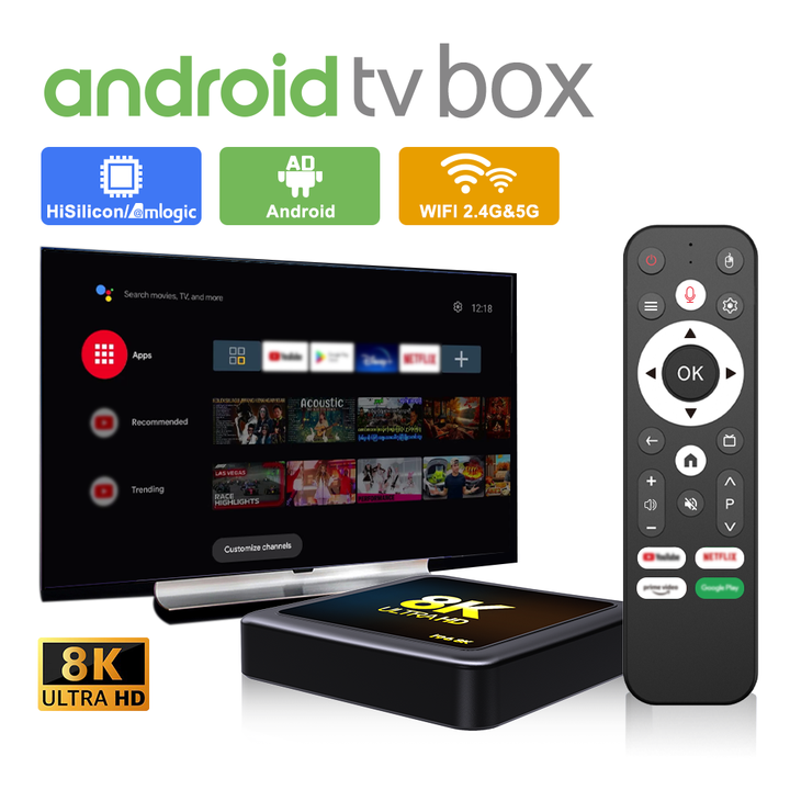 Topleo I96 Android TV Box Smart Home WiFi OTT with ATV Certification Supports 4K Resolution ...