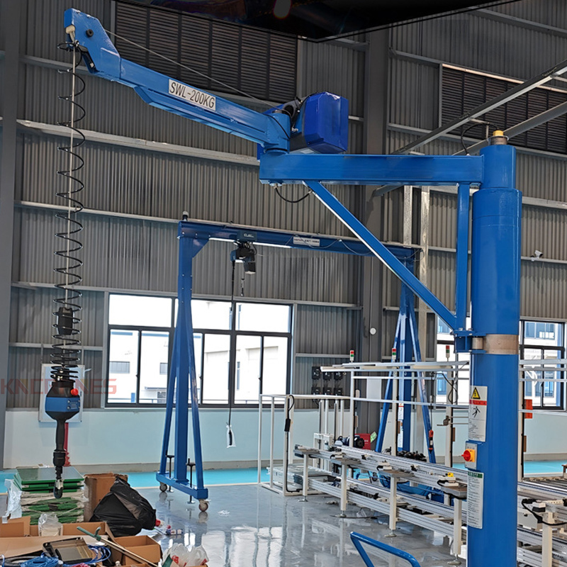 Small Jib Crane 100kg - 360° Rotation Electric Hoist