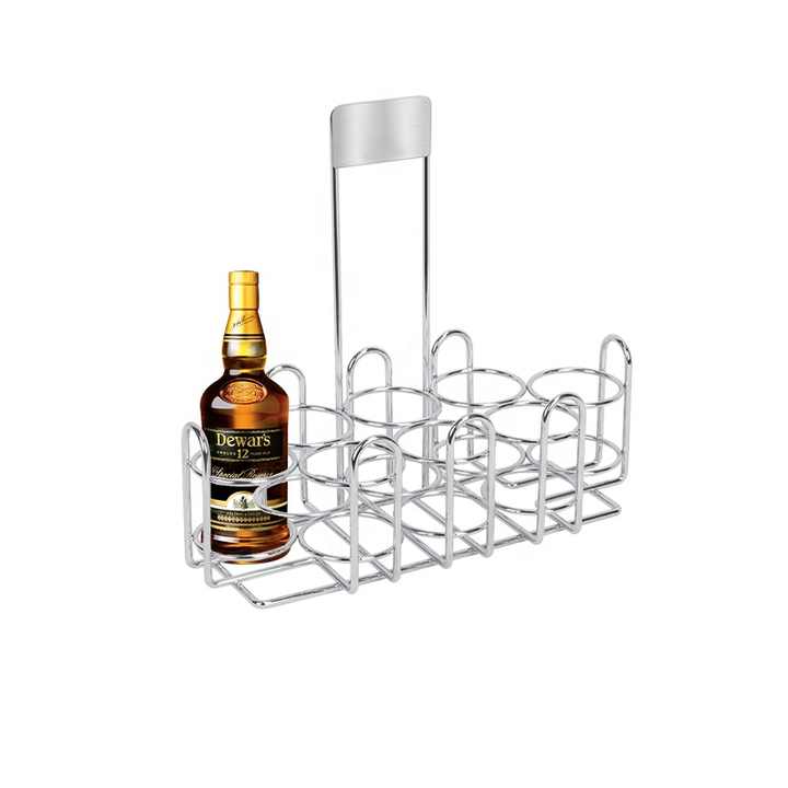 Metal 8 Sauce Bottle Storage Rack - Organize Your Kitchen
