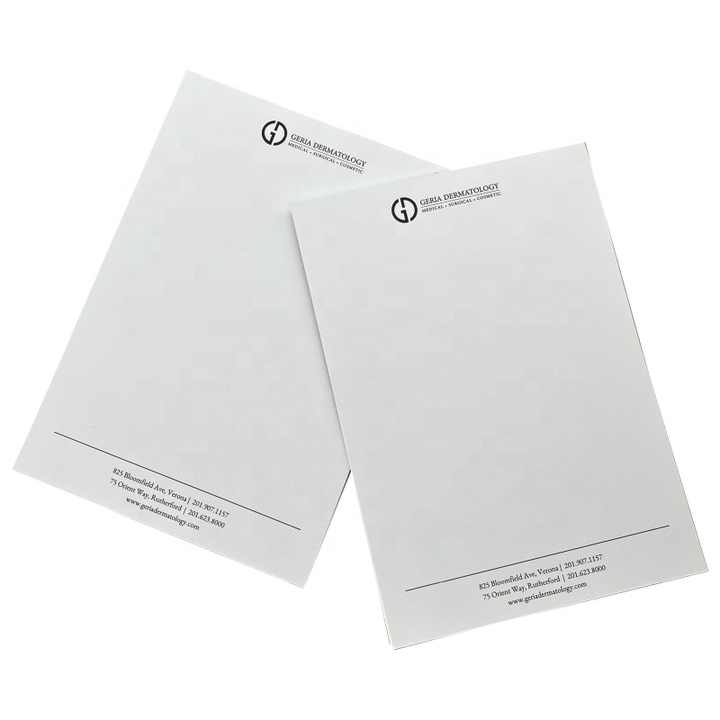 Custom Size White Plain A5 A4 Memo Pad Logo Printed