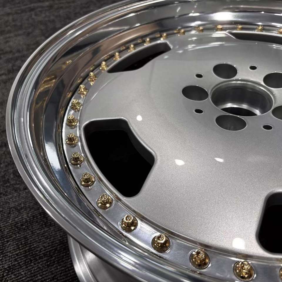 定制锻造5x112合金轮辋2件17 18 19英寸银色汽车车轮，适用于奔驰190E C级W123 W124 W126 W201 190E ...