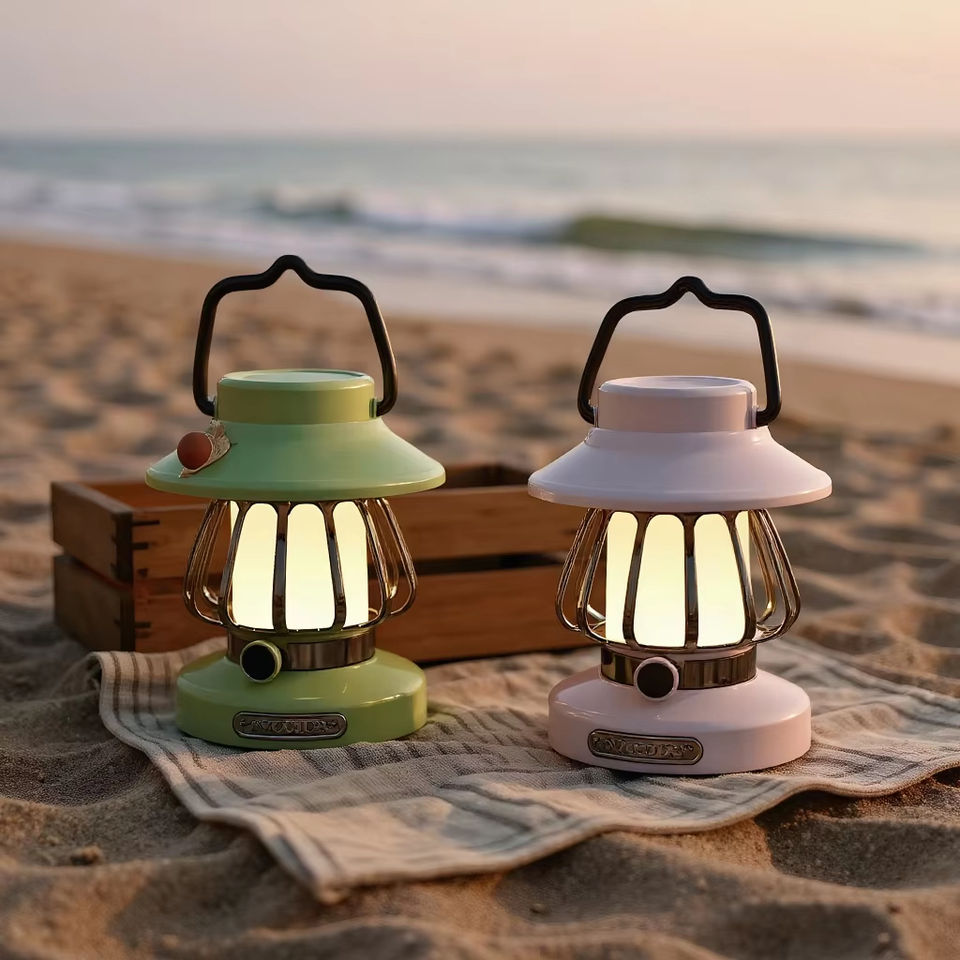 Mini Retro Snail Camping Lantern, USB Rechargeable Portable Hanging ...