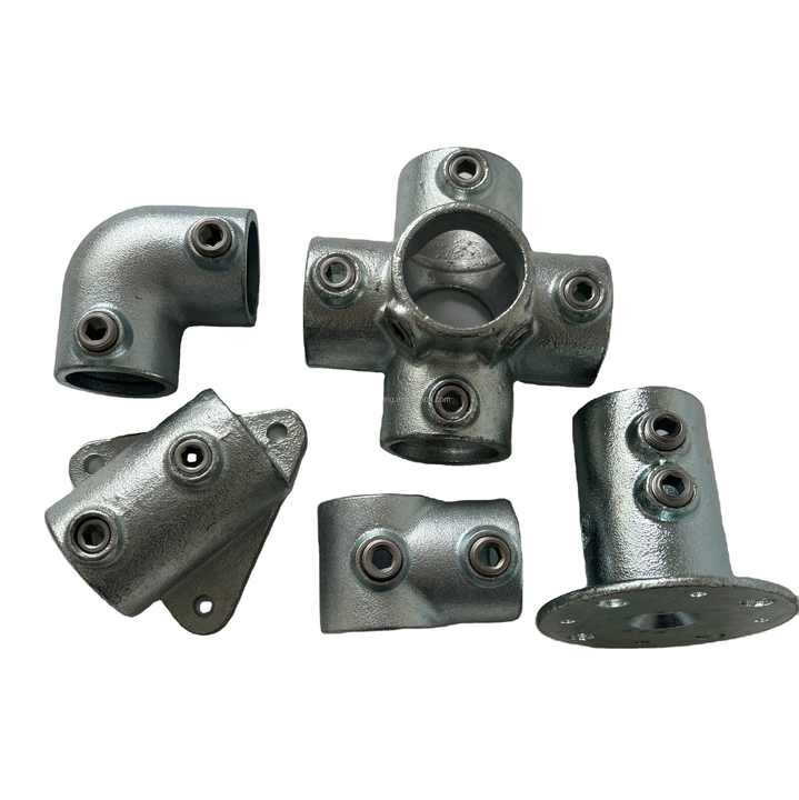 Galvanised Key Clamp Fitting Malleable Cast Iron Tube Clamps Connection ...