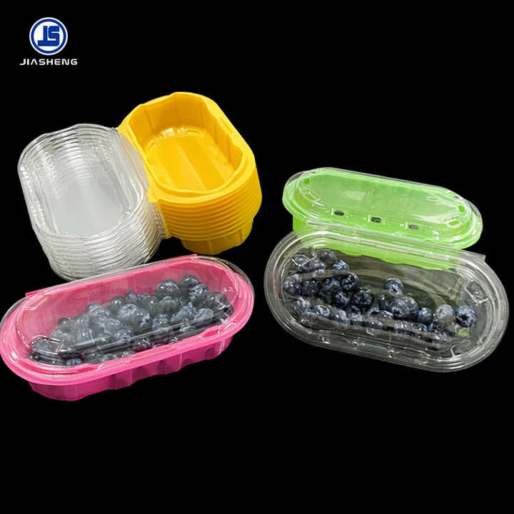 Transparent Disposable Plastic Rectangle Food Grade PET Blueberry ...