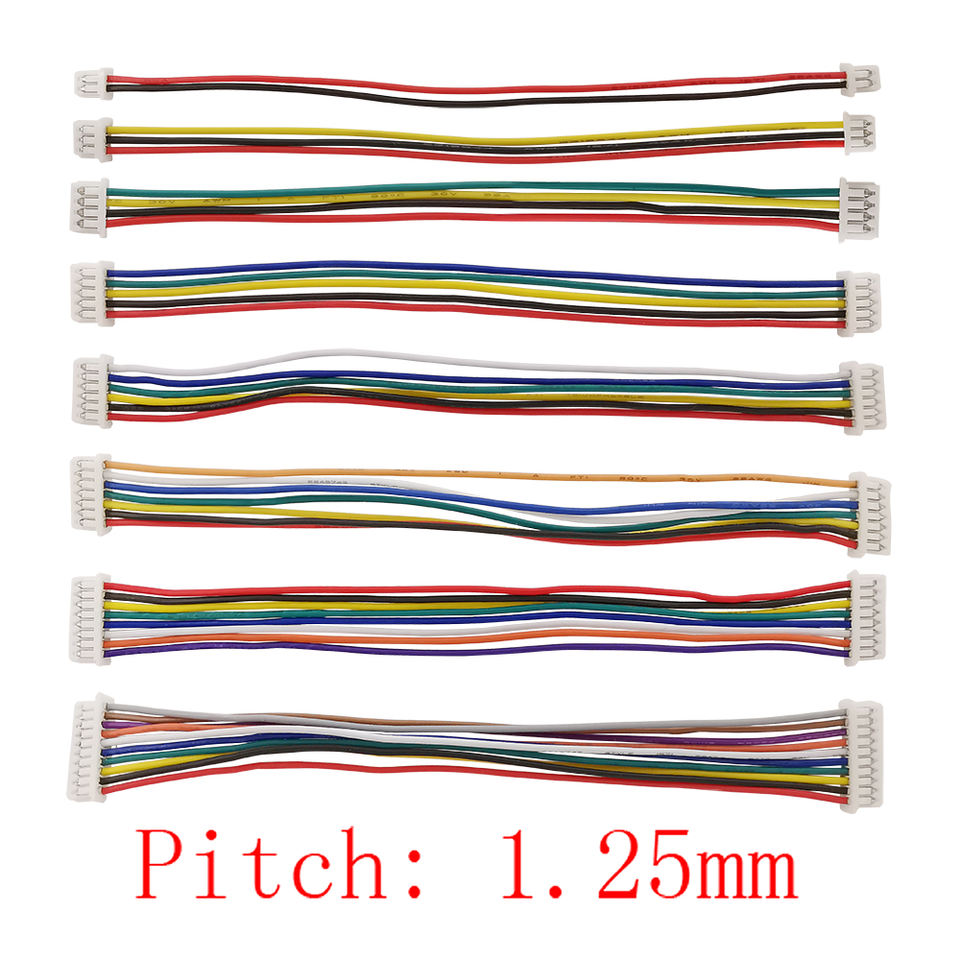 JST PH 1.25mm 5 Pin Micro Female to Female / Double end Cable Wire ...