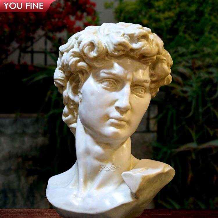 Life Size David Statue - Hand Carved Natural Marble Bust