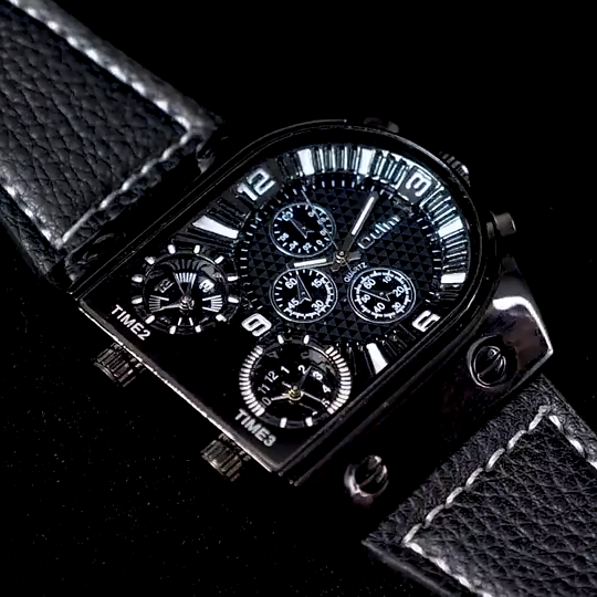 Fashion Hot Sale Multiple Time Zone Unique Design Fancy Mens Quartz ...