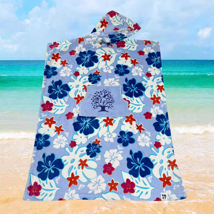 Beach Poncho Towel Hooded Beach Towel Surf Poncho for Adults Custom ...