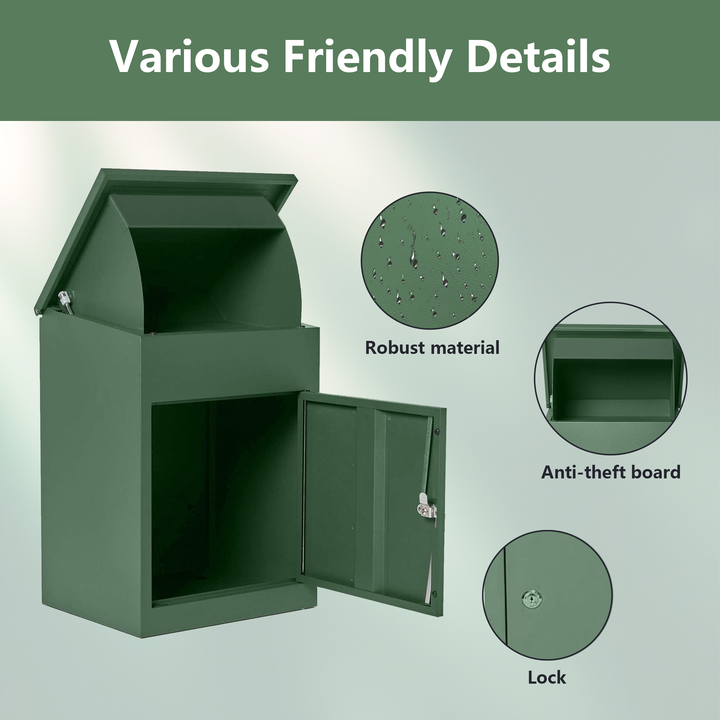Weldon Heavy Duty Outdoor Parcel Delivery Box Secure Parcel Drop Box ...