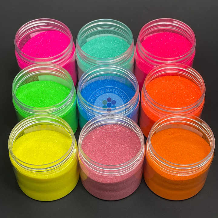 Wholesale Glitters Powder Custom Half-Transparent Fluorescent B Hexagon ...