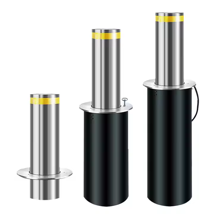 Automatic Retractable Hydraulic Bollards Stainless Steel Car Parking ...