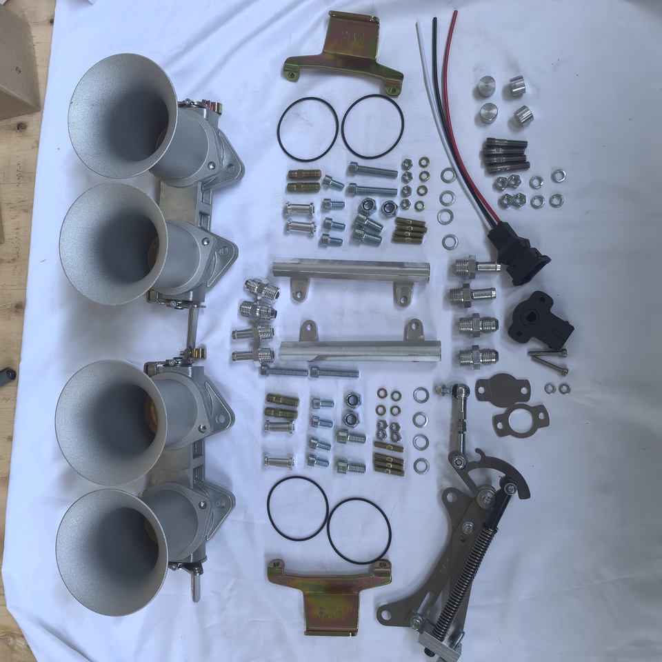 FAJS Dual DCOE Throttle Body Kit Silver Suitable for Racing and ...