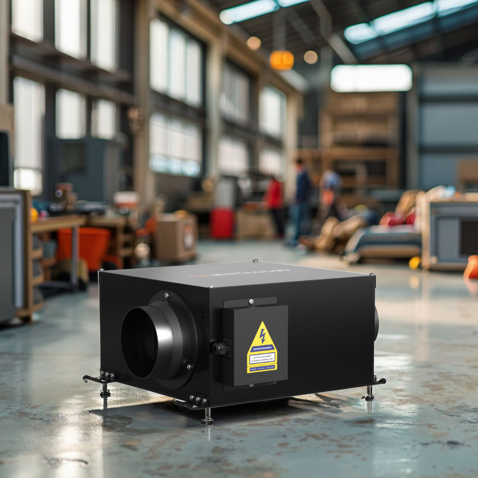 MIA 3-Speed Commercial Ventilation Fan 350 m³/h Reversible Ceiling ...