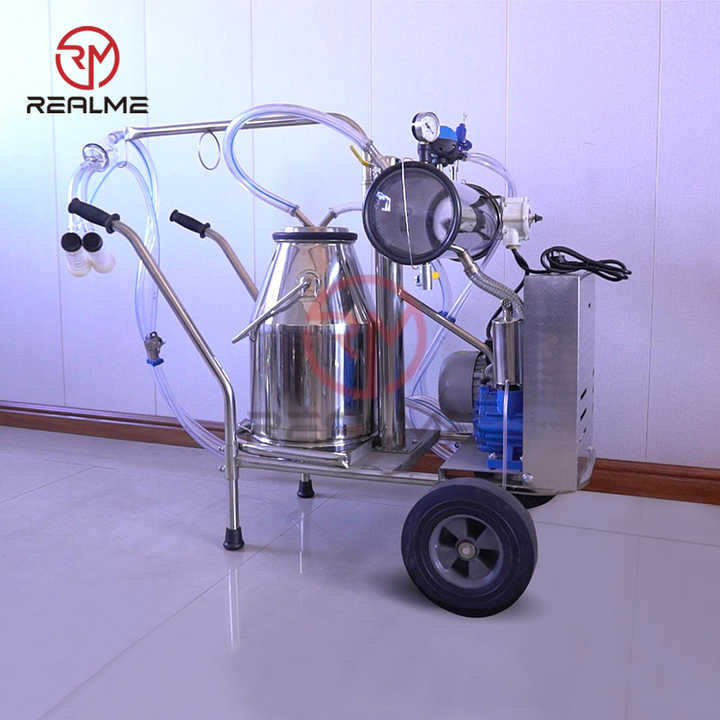 Factory Hot Sale for Goat Sheep Cow Single Bucket Rotary Vane Vacuum ...
