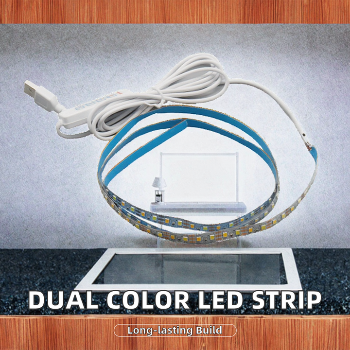 Dual Color LED Strip Light 5V USB 120LEDs/M 0.5m 1m 2700K-6000K SMD ...