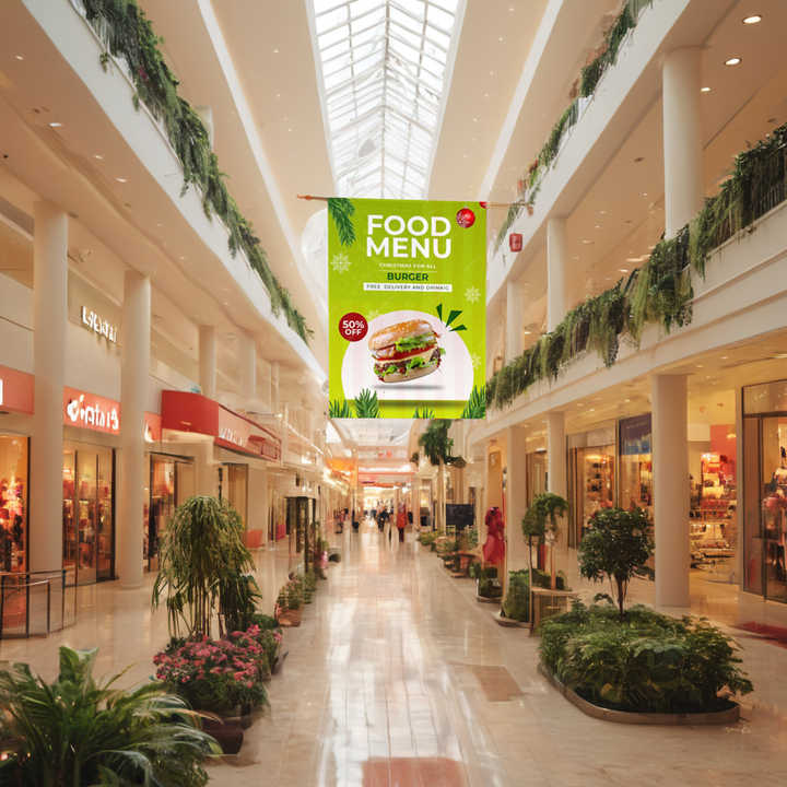 Custom Logo Mall Cinema Vinyl Advertising Hanging Banners